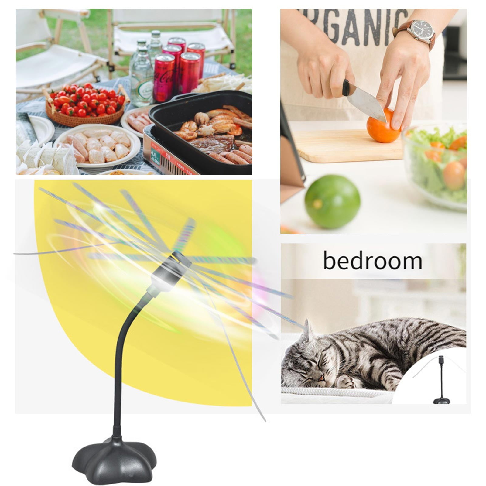 Nightstand Fan Hand Held Fan Bladeless Handheld Fan Sleeping for Office ...