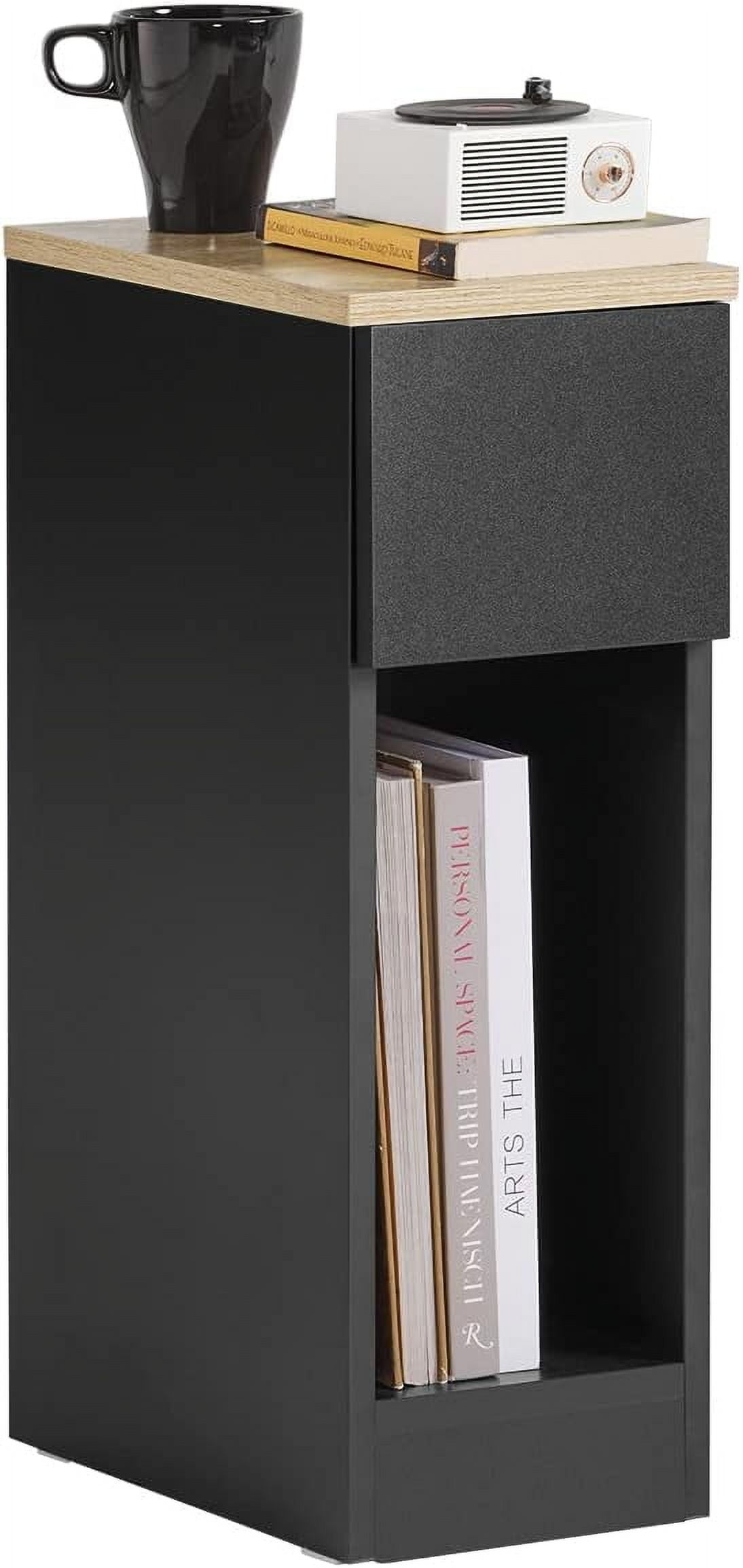 Nightstand Narrow Night Stand Modern Design Bedside Furniture Slim End ...