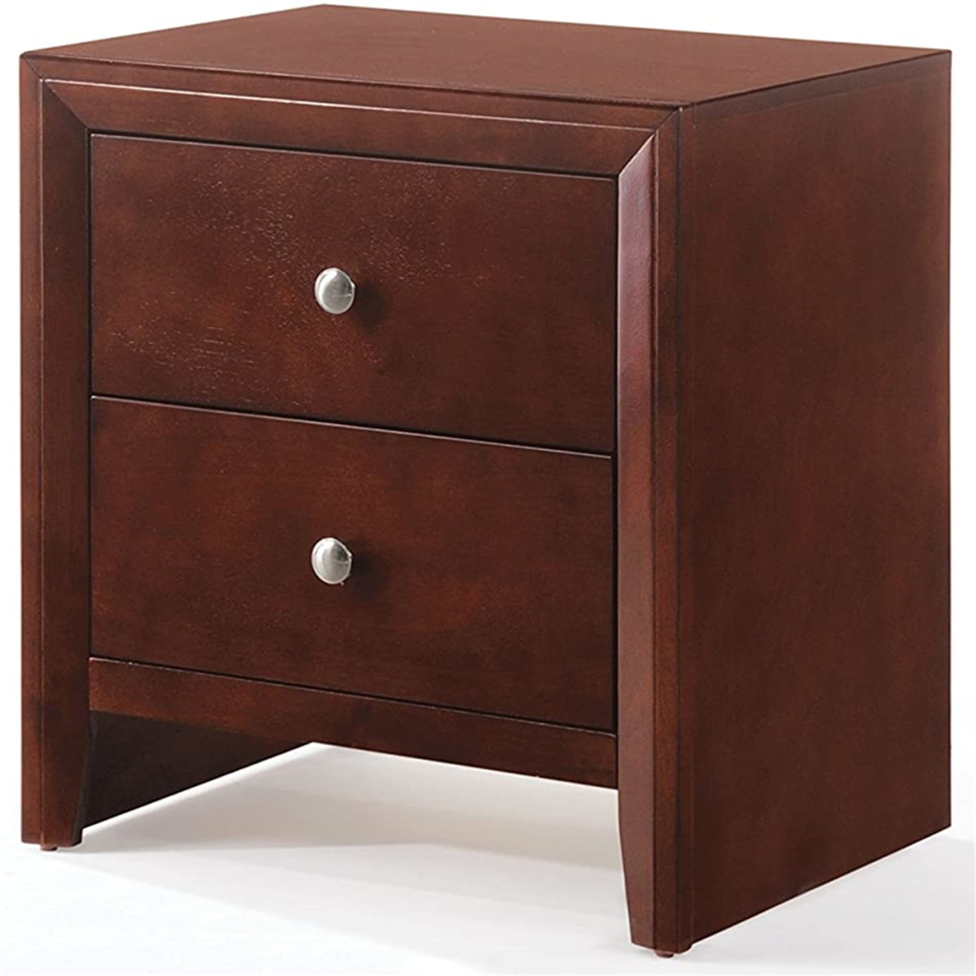 Nightstand, Night Stand with Two Drawers, Solid Wood Bedside Table with ...