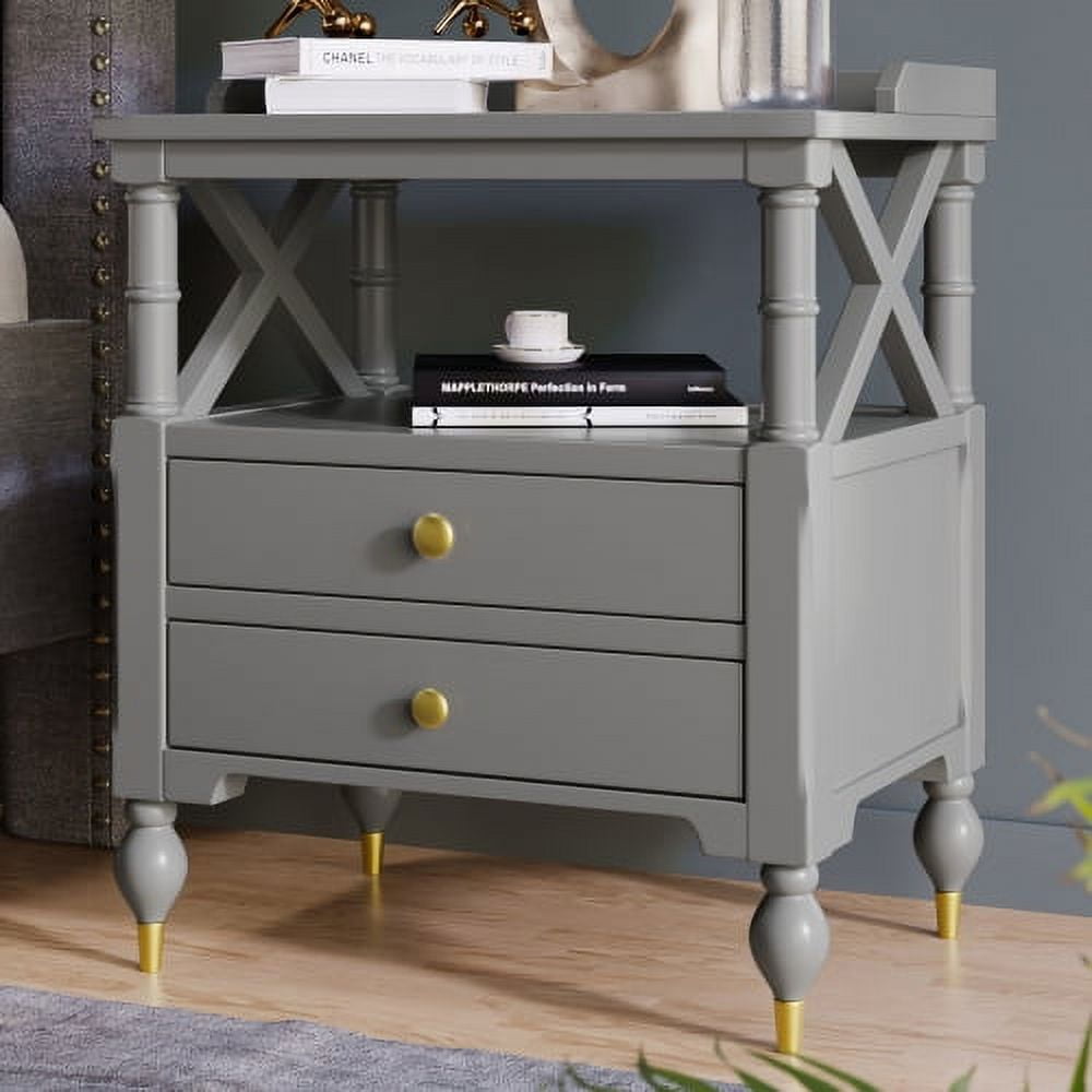Nightstand, Nightstand with 2 Drawers, Bedside Furniture, Night Stand ...