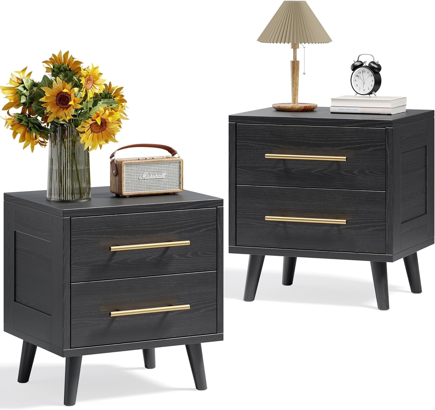 Cheap black nightstand set store