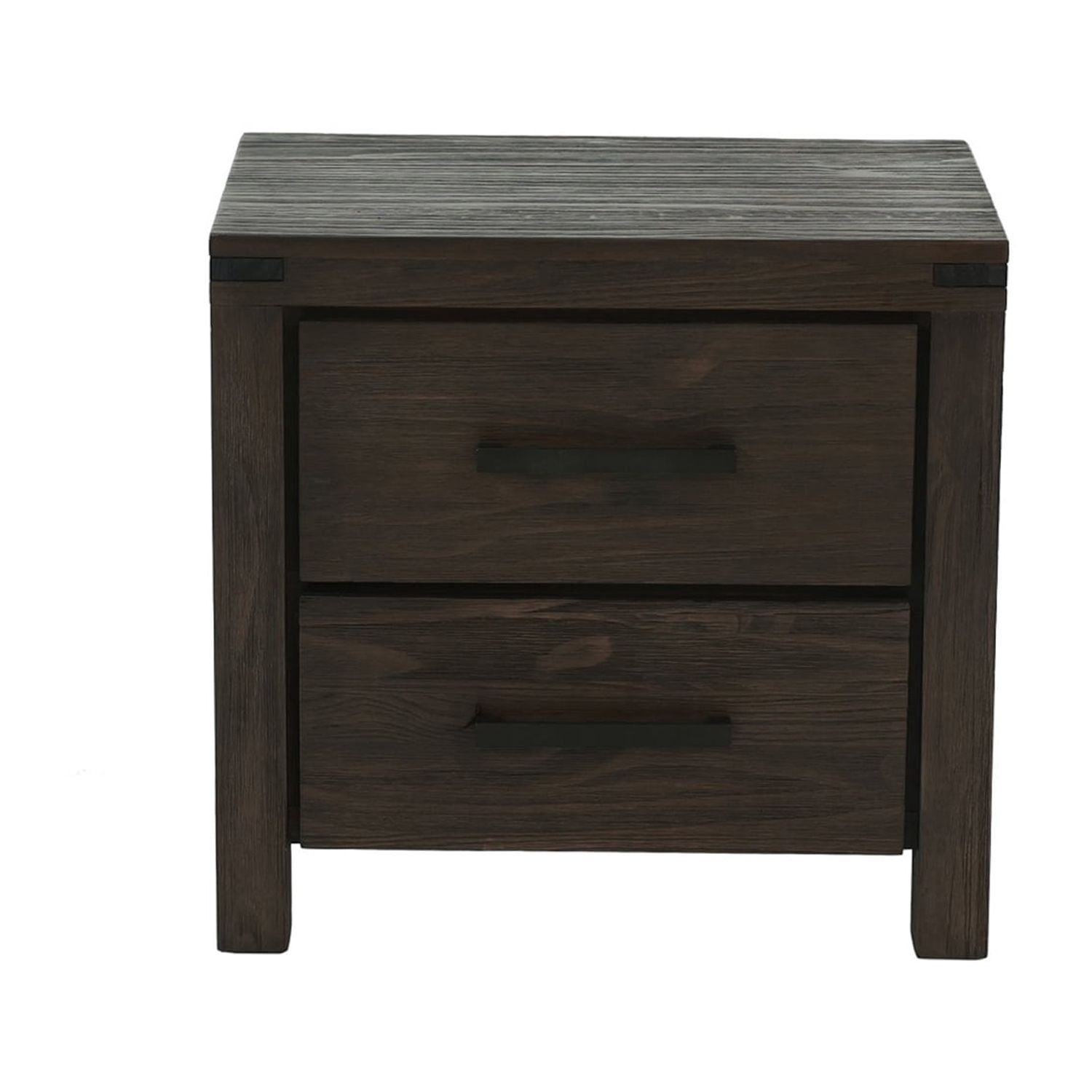 Nightstand for Bedroom, 2 Drawers Nightstand In Espresso, Wooden ...