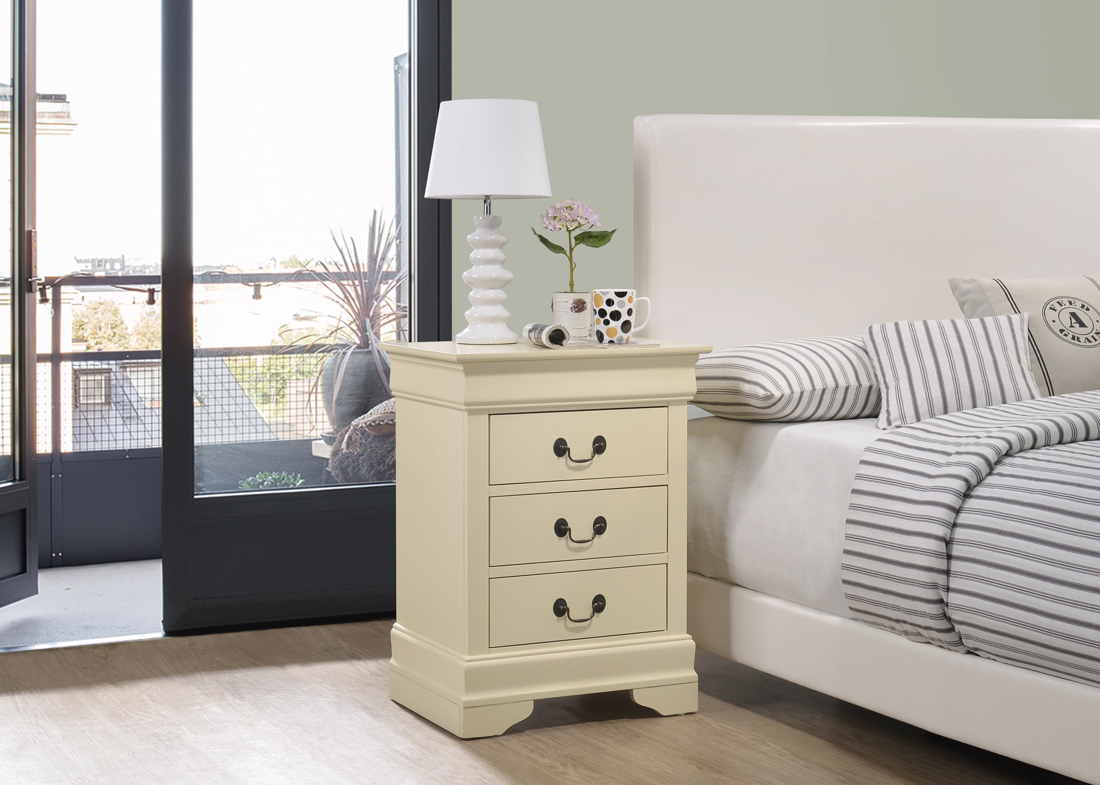 Nightstand for Bedroom, Traditional Beige Nightstand For Any Bedroom ...