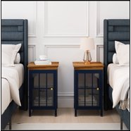 EUROCO 28'' Oversized Nightstand, Bedside Dresser End Table with Pull ...