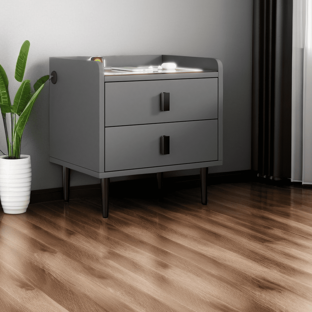 Nightstand with Wireless Charging Station,USB Charging and Adjustable ...