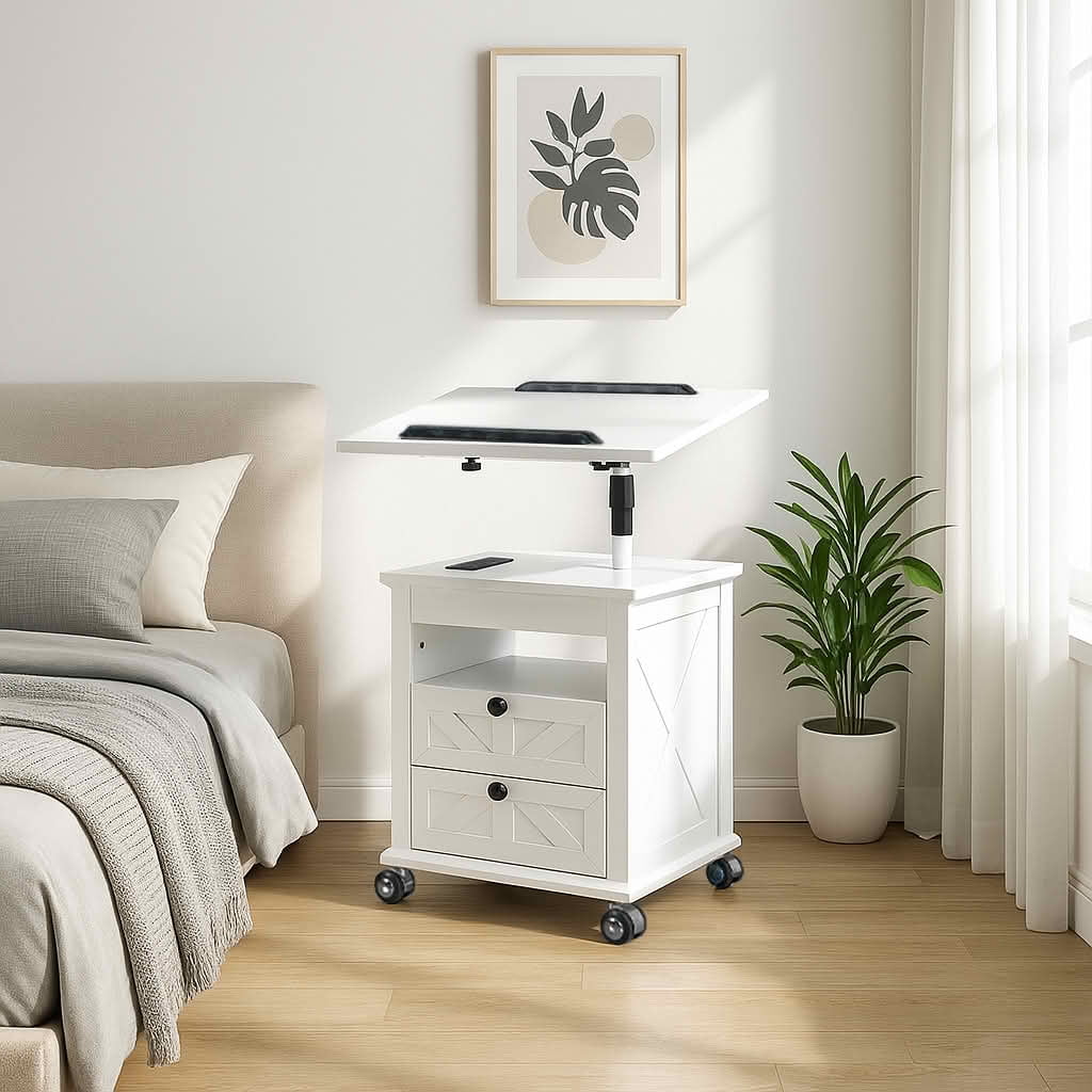 Interesting Nightstand On Wheels Gallery