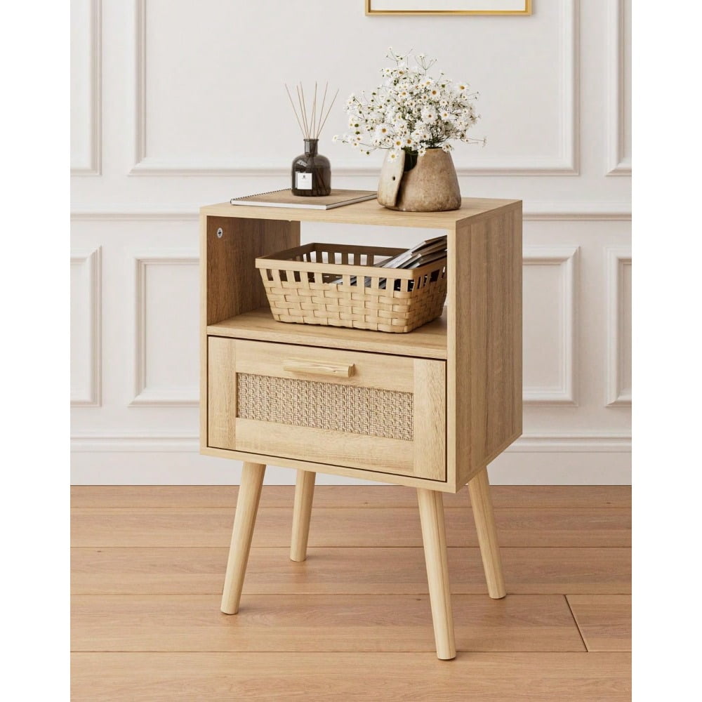 Nightstands, End Table, Rattan Nightstand, Side Table With Hand Made ...