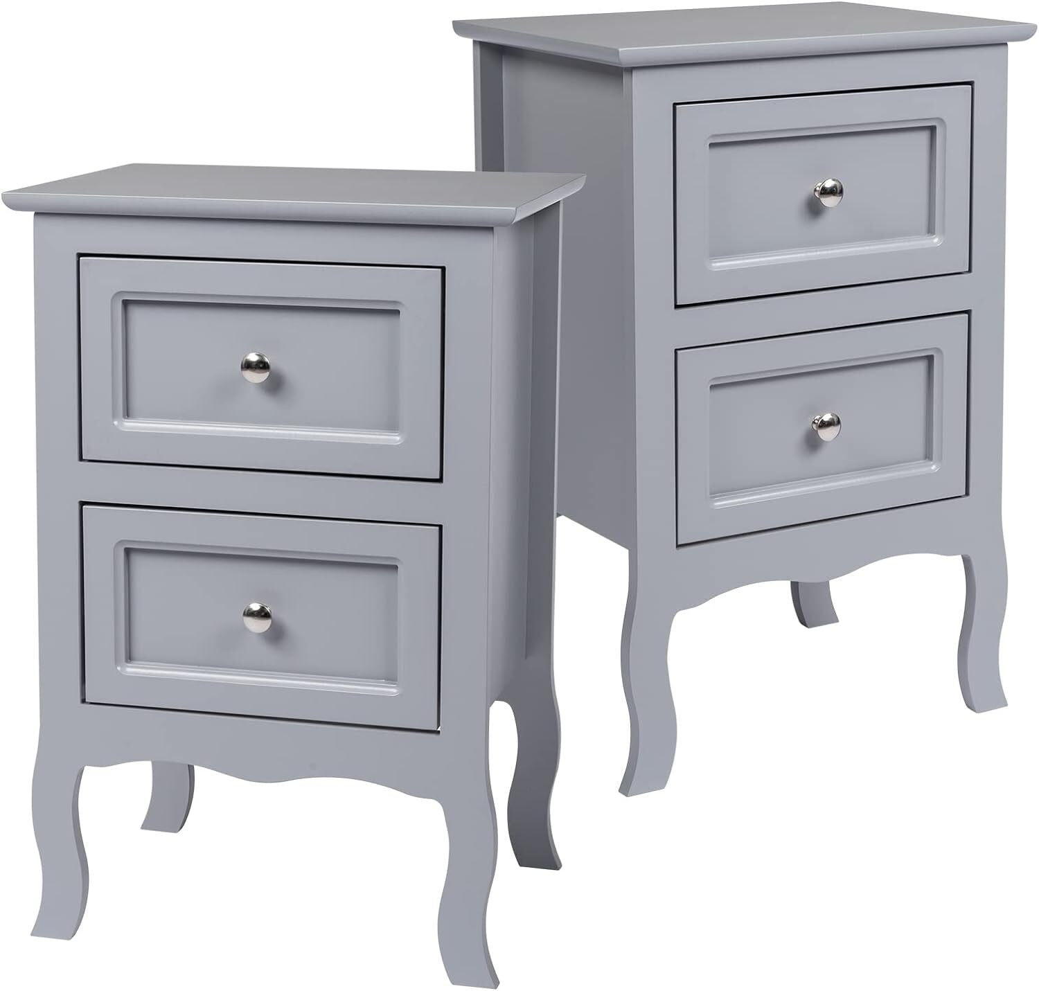 Nightstands Set of 2, 2 Drawer Dresser for Bedroom, Night Stand Small ...