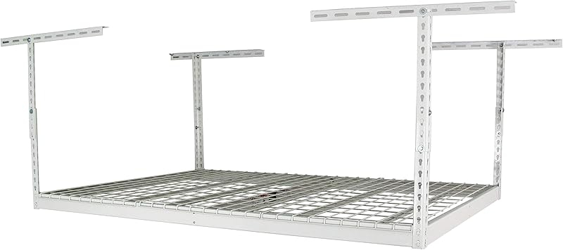 4x6 Overhead Garage Storage Rack - Height Adjustable Steel Overhead ...