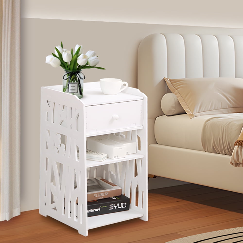 Nightstands,Side Table,ZPL White Nightstand with Drawer,Modern End ...