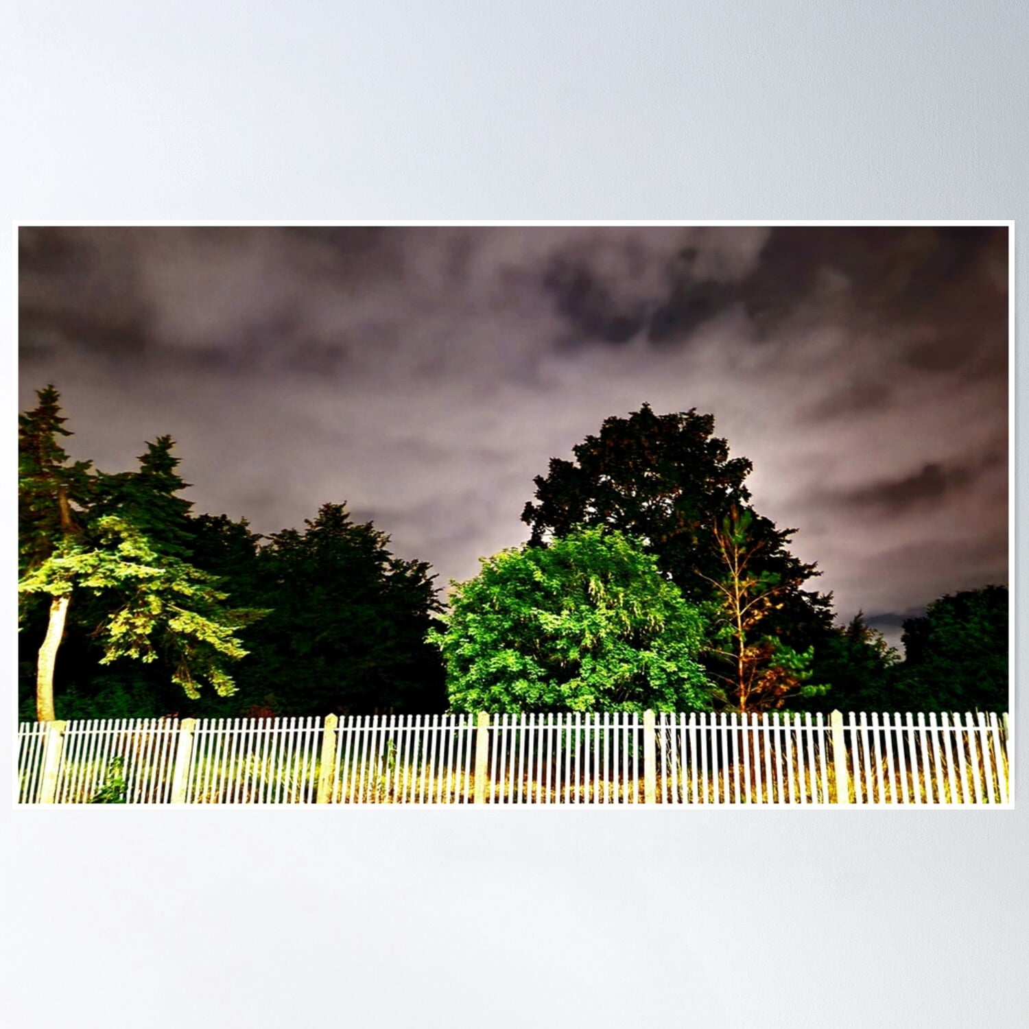 Nighttime Trees Poster Wall Art, Modern Wall Decor, 24x36 UNFRAMED ...