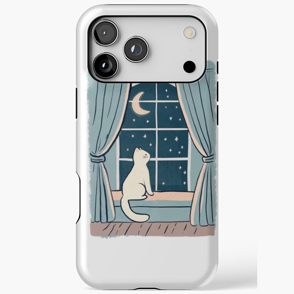 Nighttime Wonder Cat’s Moonlit Gaze Art Phone Case for iPhone 11 ...