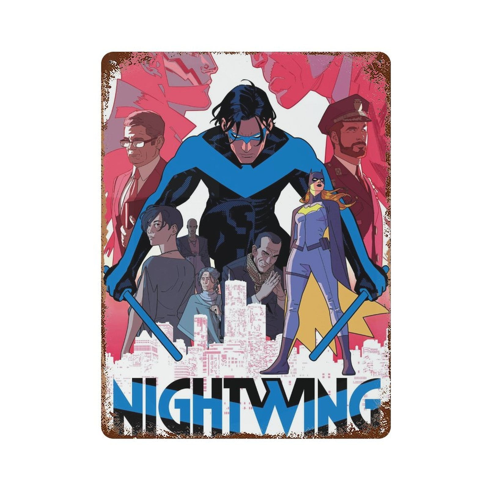 Nightwing #92 Comics PosterTin Metal Logo Etching Decorative Murals ...