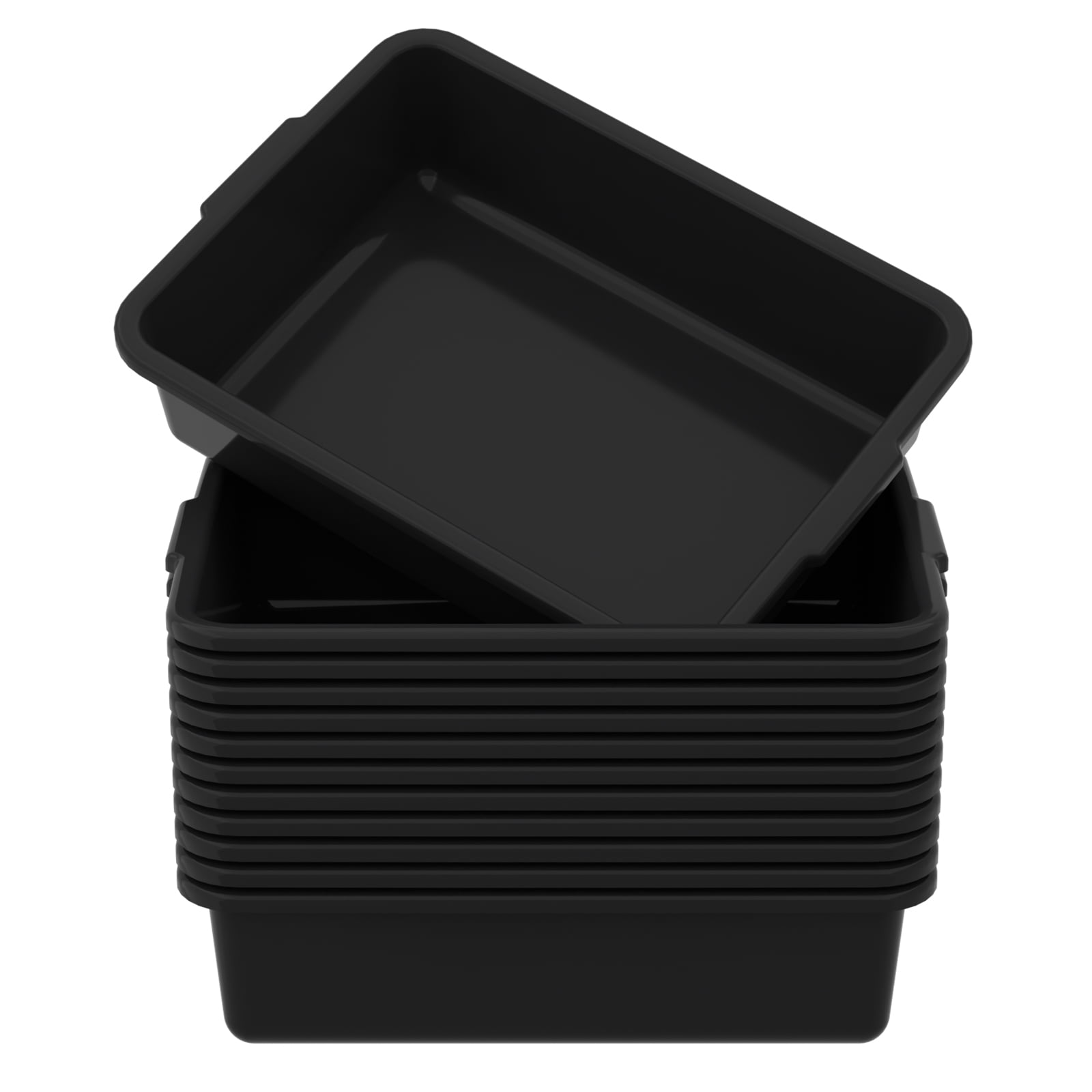 Nihenok 13 L Plastic Commercial Bus Box, 12-Pack Bus Bins for ...