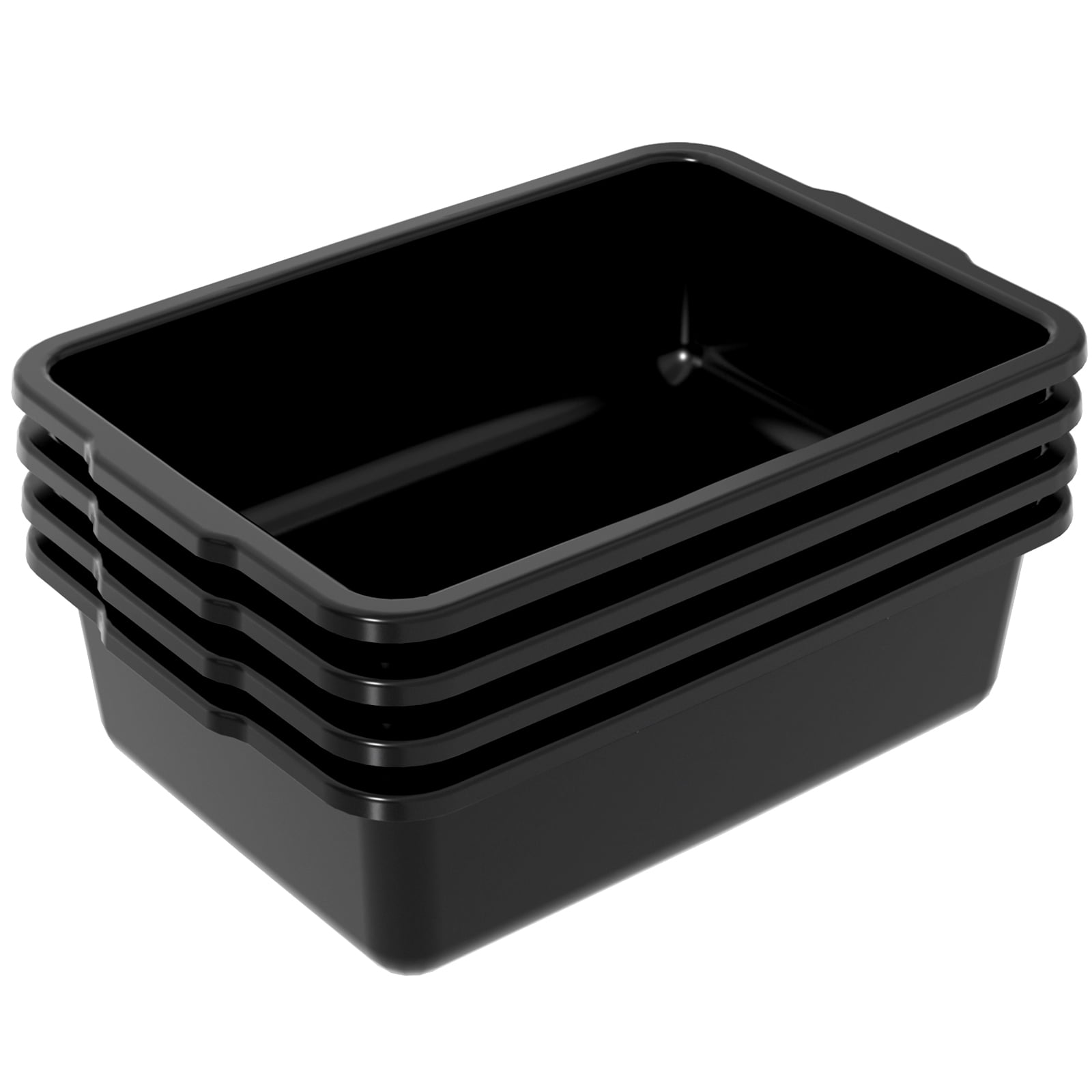 Nihenok 23 L Large Commercial Bus Bin, 4 Pack Plastic Restaurant Dish ...