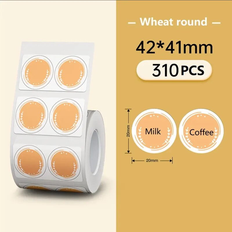 NiiMBOT B21 B3S B1 Round Label Printing Sticker Self-adhesive Thermal ...