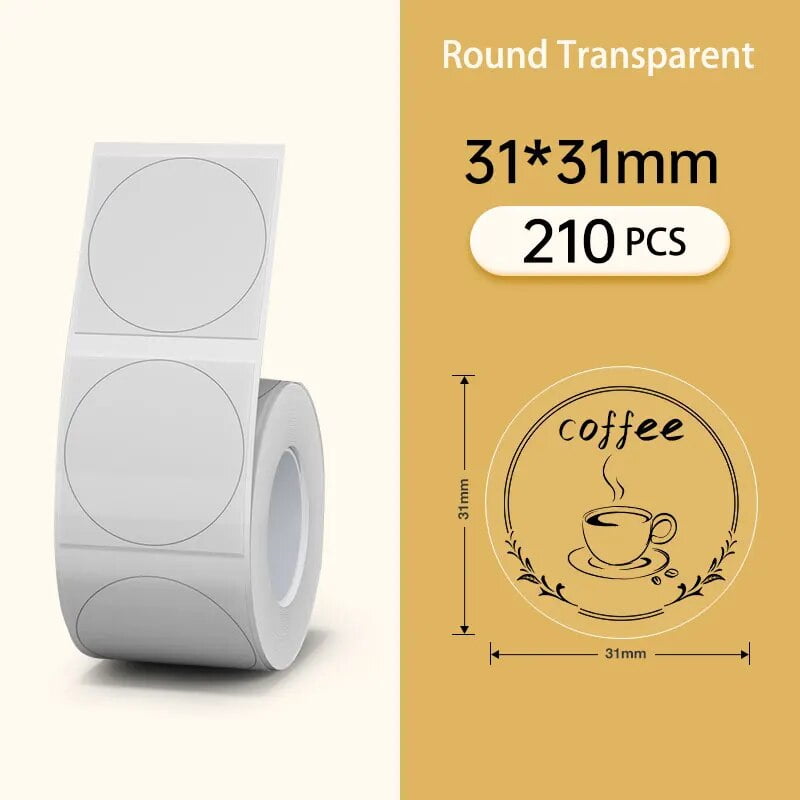 NiiMBOT B21 B3S B1 Round Label Printing Sticker Self-adhesive Thermal Waterproof Digital Number ...