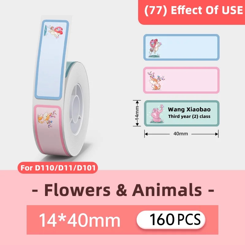 Niimbot D101 D11 D110 Color Cartoon Smart Portable Label Printer Thermal Labels Waterproof Maker ...