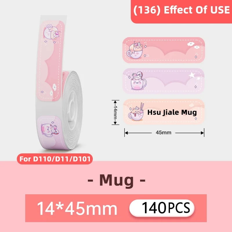 Niimbot D101 D11 D110 Color Cartoon Smart Portable Label Printer Thermal Labels Waterproof Maker ...