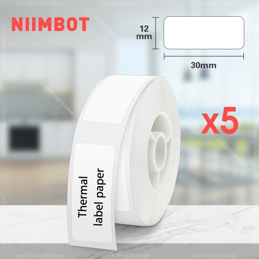 Niimbot D11 D110 D101 Label Paper White Paper Roll Adhesive Label Sticker 12*40mm 15*30mm ...
