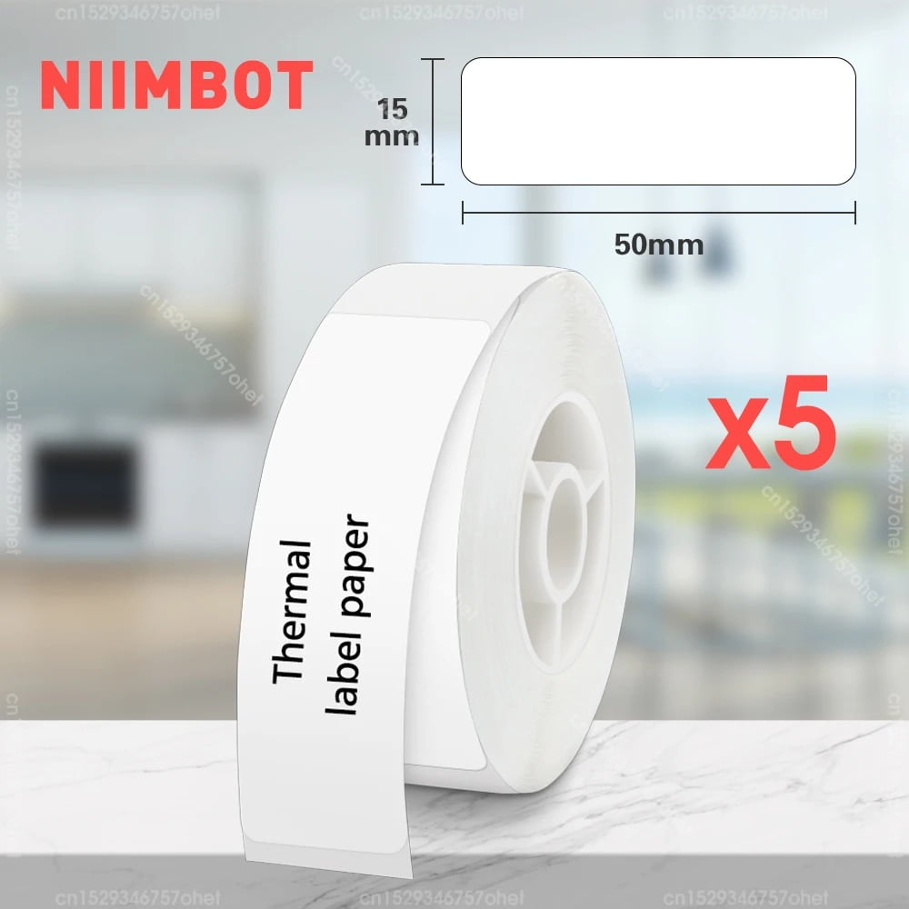 Niimbot D11 D110 D101 Label Paper White Paper Roll Adhesive Label Sticker 12*40mm 15*30mm ...