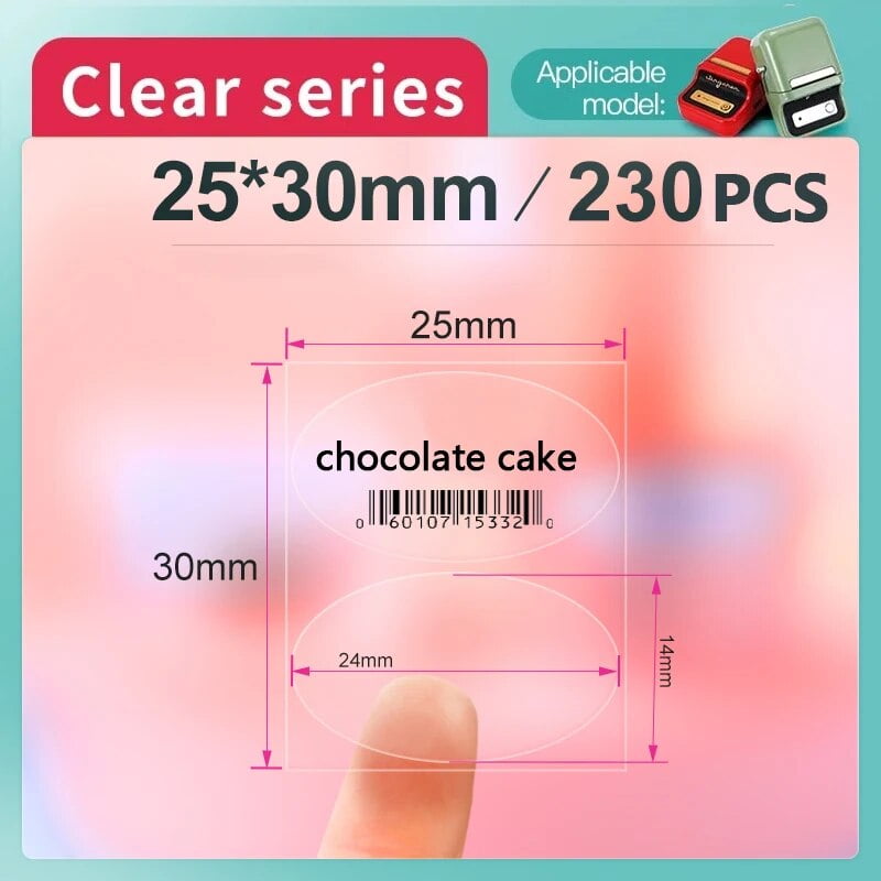 Niimbot Transparent Self-adhesive Label Paper For Mini Portable Thermal ...