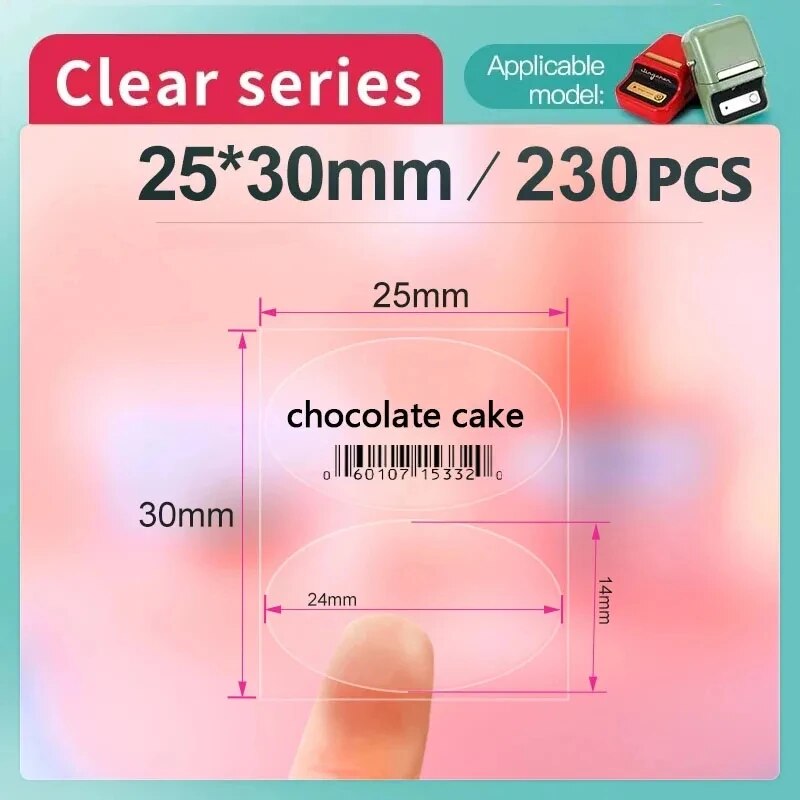 Niimbot Transparent Stickers Label Printer Stickers Portable Printer ...