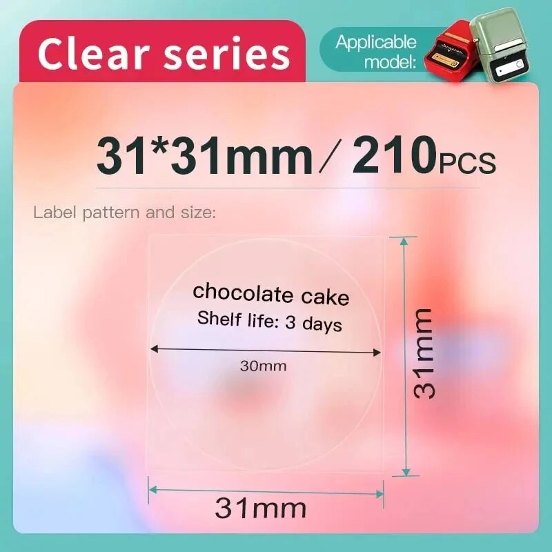 Niimbot Transparent Stickers Label Printer Stickers Portable Printer ...