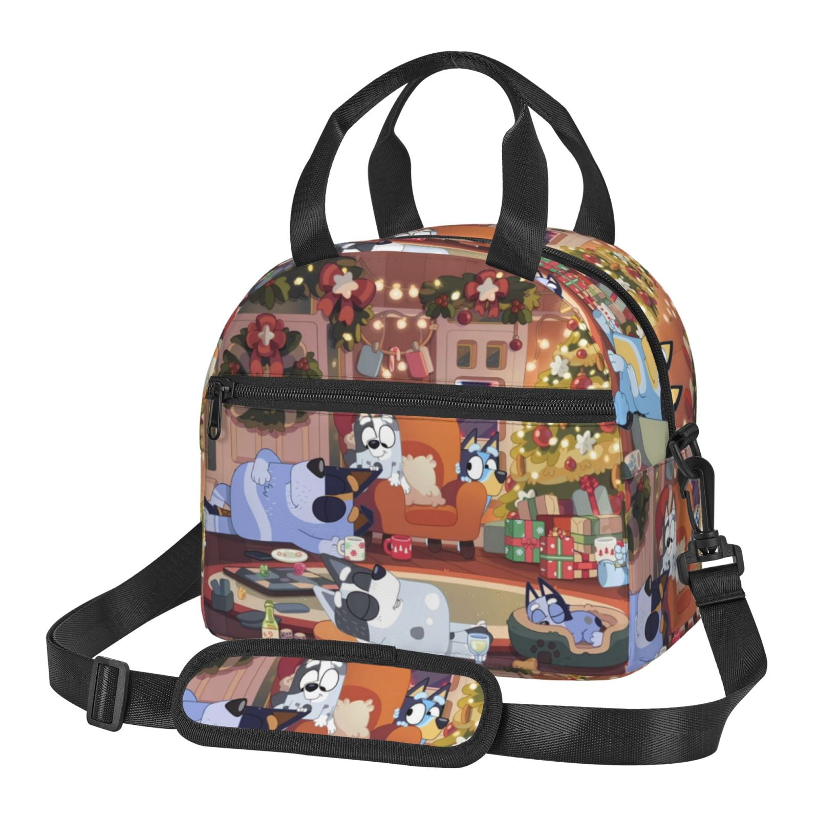Niiseo Bluey Print Insulated Lunch Bag Food-Grade PEVA Lining Leak ...