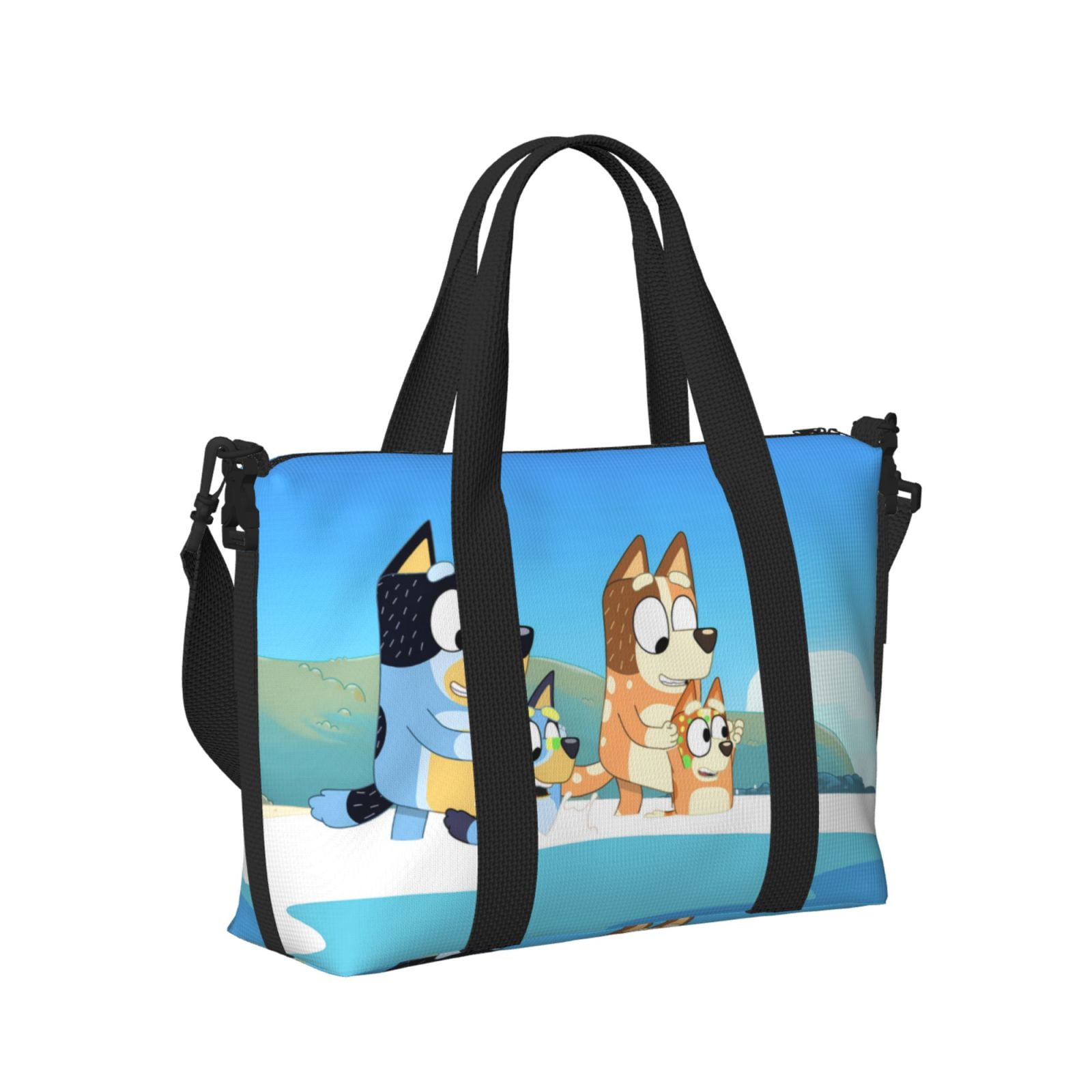 Niiseo Bluey Print Water-Resistant Oxford Travel Bag Airplane Approved ...