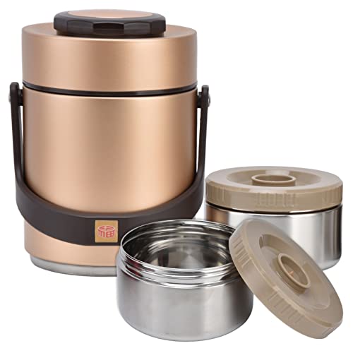 Niiyen 51oz Adults Lunch Box Stainless Steel Vacuum Thermal Bento Box 3 ...