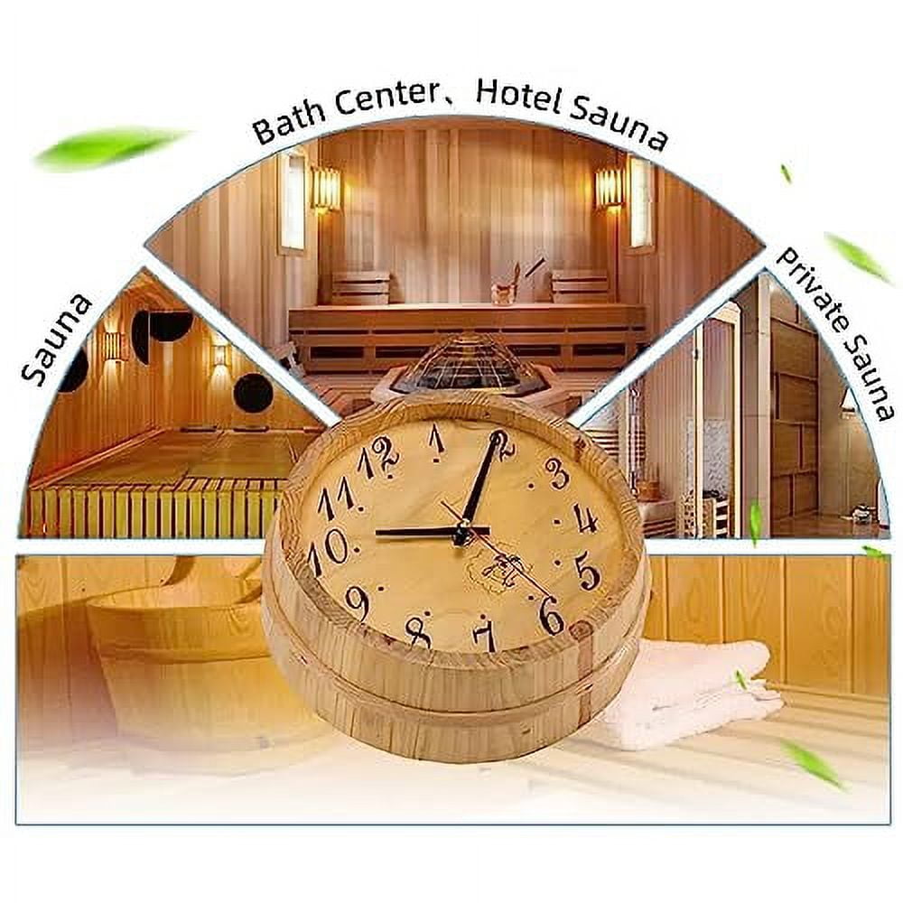 Niiyen Wooden Clock Timer,Simple Sauna Timer Clock Accessory Wall Clock ...