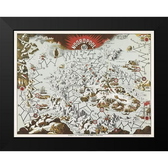 Nijgh and Van Ditmar 14x12 Black Modern Framed Museum Art Print Titled ...