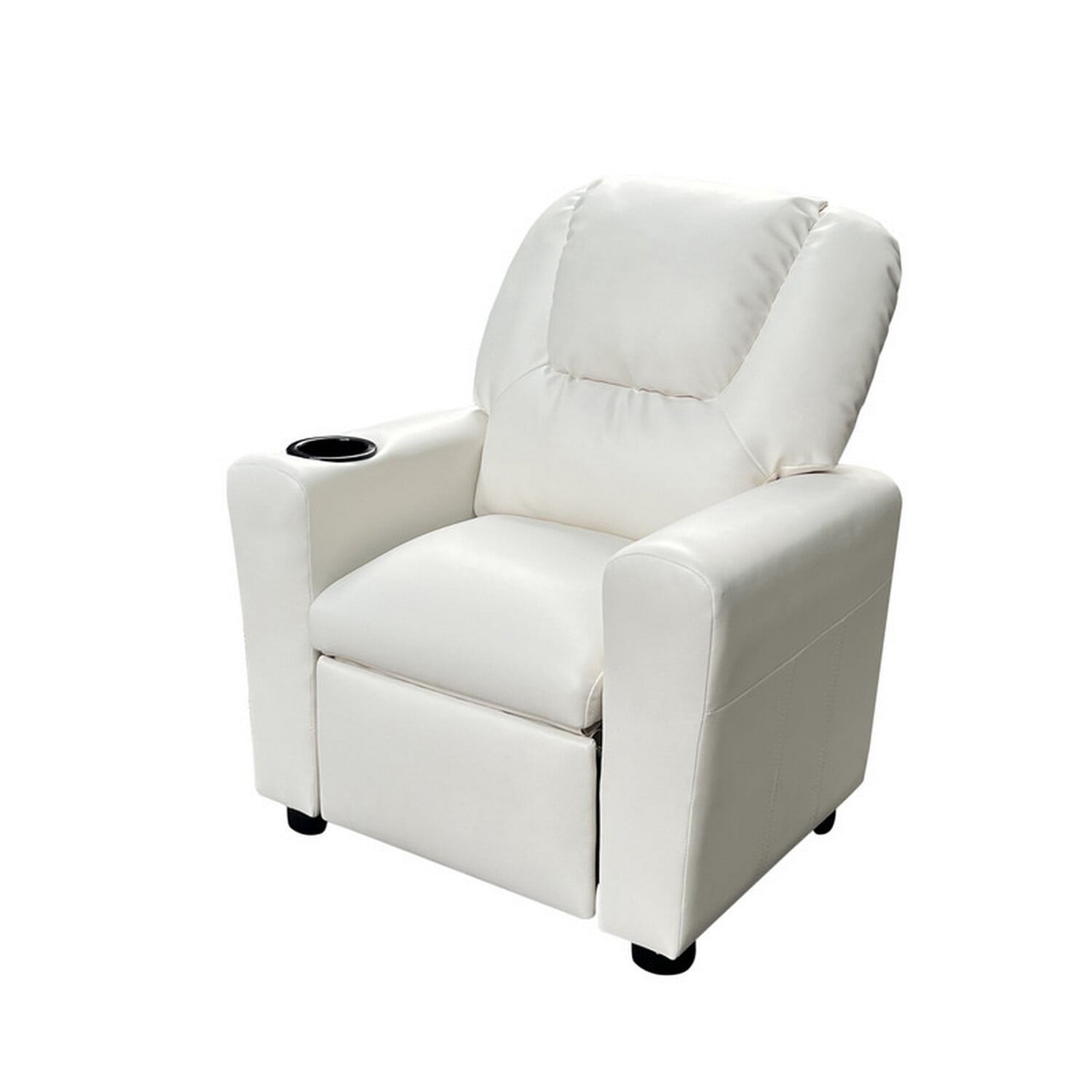 Benjara Nik Youth Recliner Chair, Cup Holder, Padded Seat and Back ...