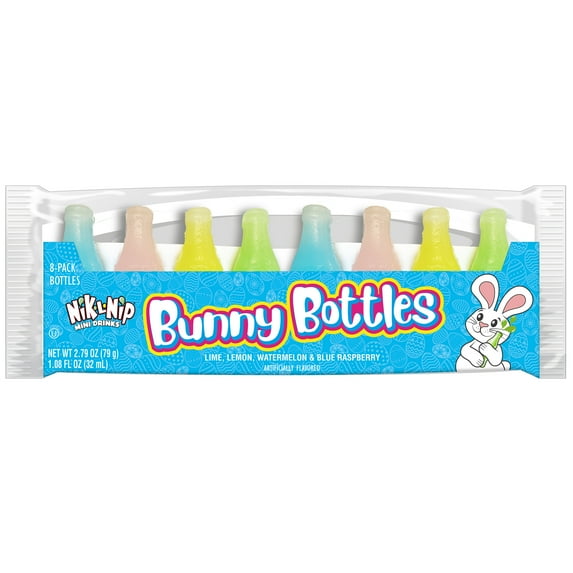 Nik-L-Nip, Bunny Bottle, Mini Drinks, Assorted, Wax Bottles, 8 Pack ...