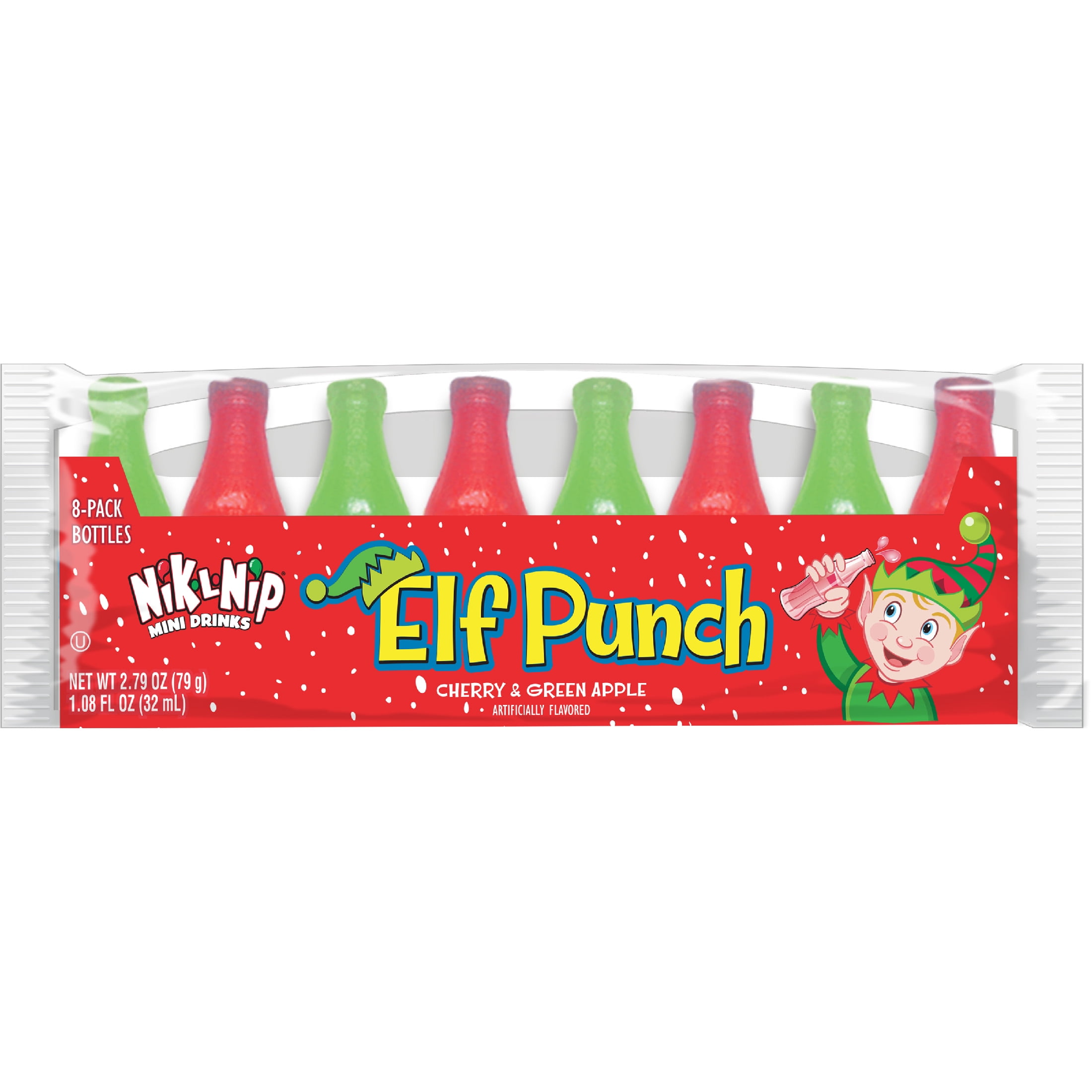Nik-L Nip Elf Punch, Mini Drinks, Green Apple and Cherry, 8 pack ...