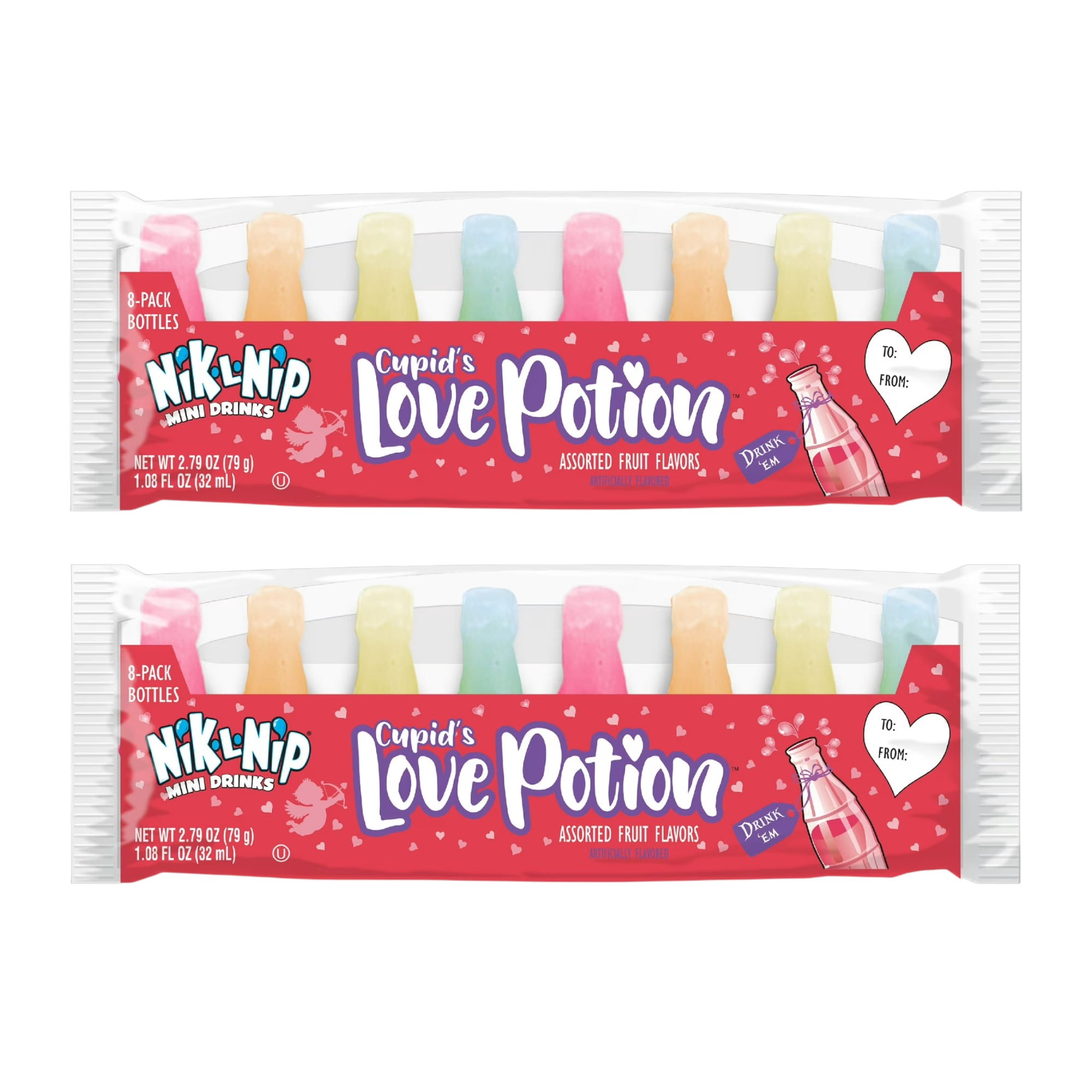 Nik-L-Nip Love Potion Valentine Mini Drinks Wax Bottles, 2 Pack ...