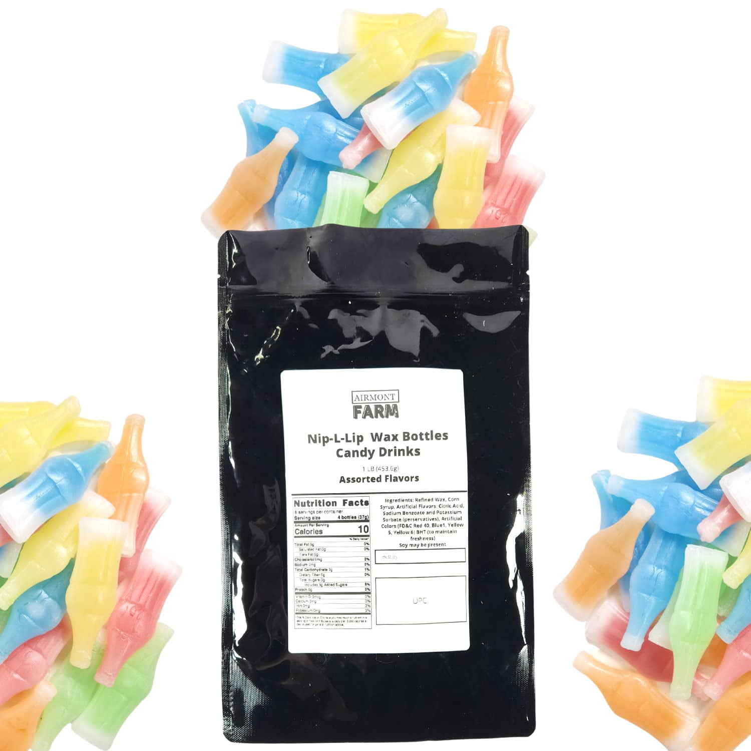 Nik L Nip Wax Bottle Candy Drinks (1 LB Bag (453.6g)) - Walmart.com