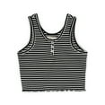Nik & Leksi Girls’ Stripe Thermal Henley Tank Top, Sizes 7-18 - Walmart.com