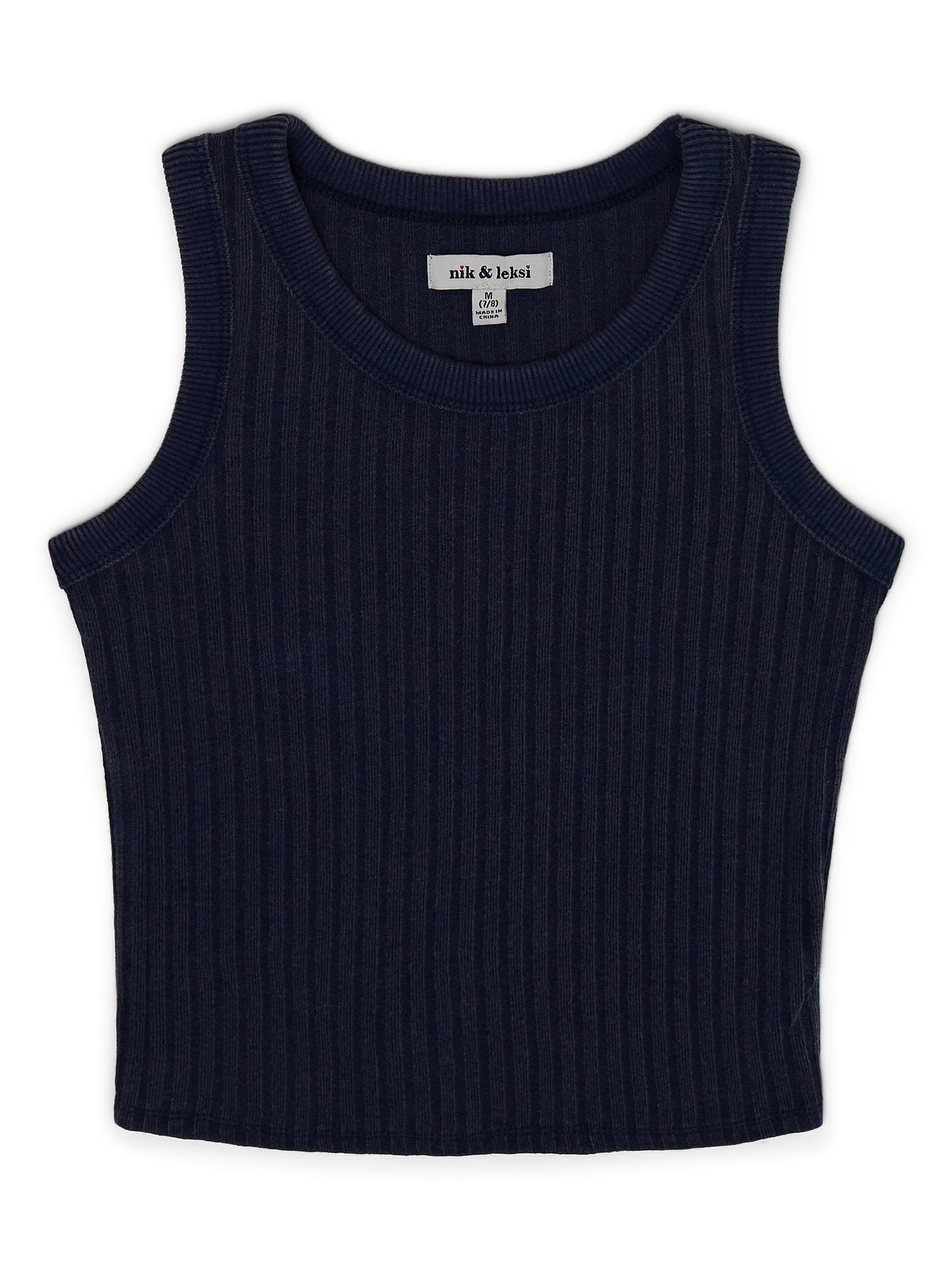 Nik and Leksi Tween Acid Wash Ribbed Tank Top Sizes 7-18 Sleeveless ...