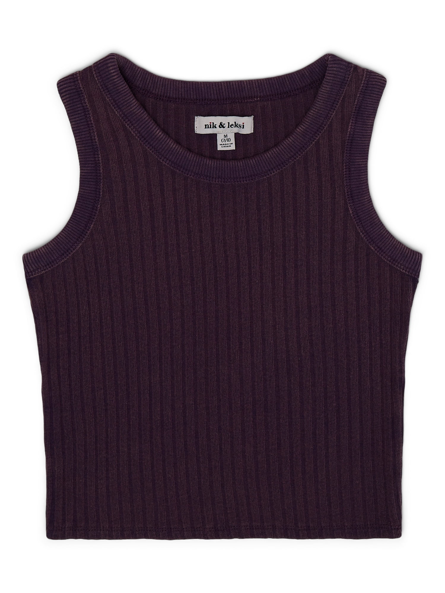 Nik & Leksi Tween Acid Wash Ribbed Tank, Sizes 7-18 - Walmart.com