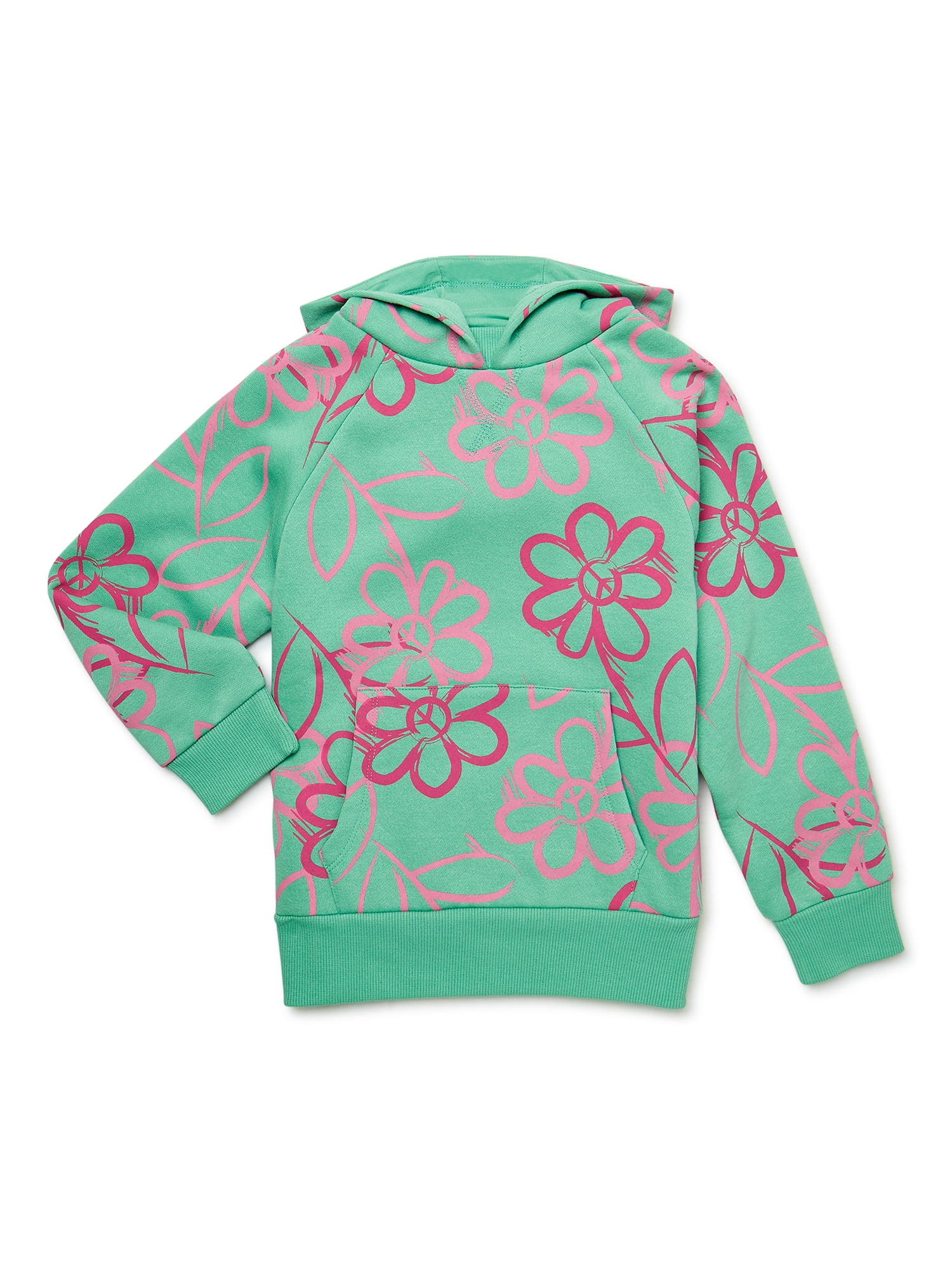 Nik and Leksi Girls Flower Graffiti Sweatshirt - Walmart.com