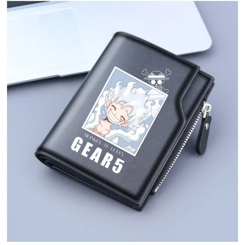 Nika Luffy One Piece Wallet Anime Coin Purse Keychain Cute Cartoon ...