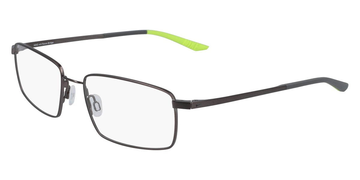 Nike 4305 Full Rim Rectangle Brushed Gunmetal/Dark Gray Eyeglasses ...