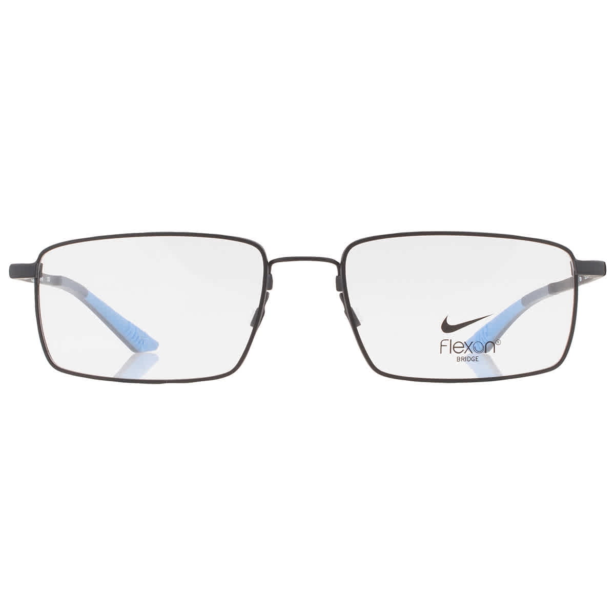 Nike 4305 Full Rim Rectangle Satin Black/Midnight Navy Eyeglasses ...