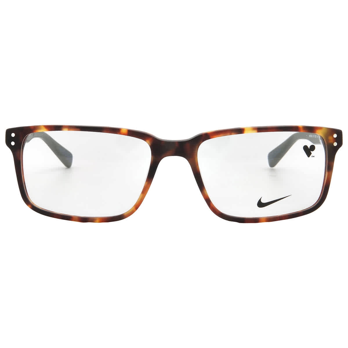 Nike 7240-211-55 Square Unisex Tortoise Frame Clear Lens Genuine ...