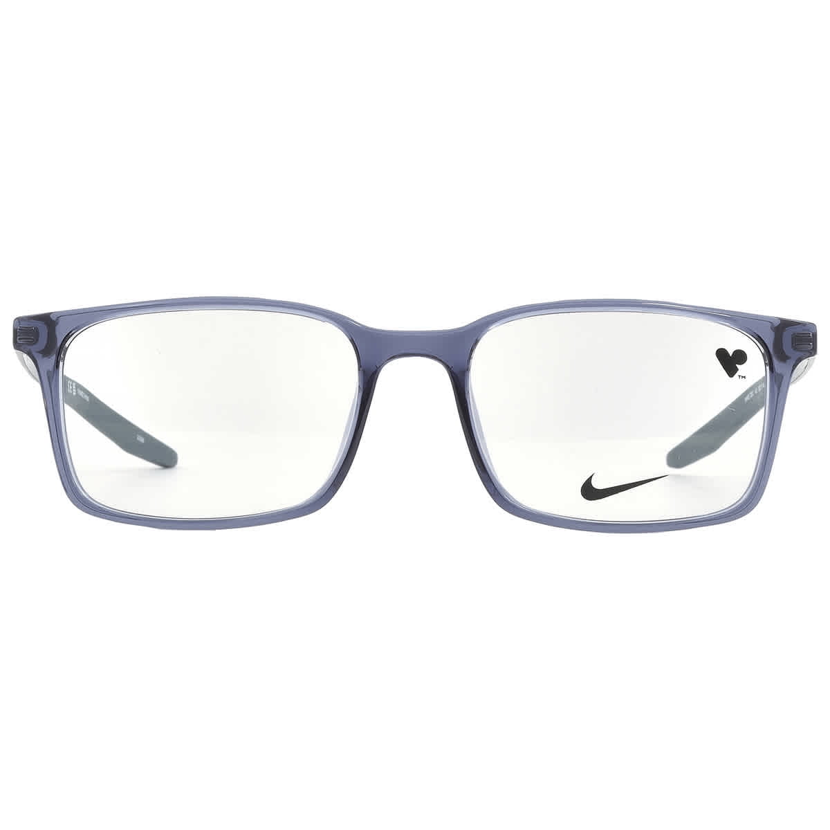 Nike 7282 412 Men's Full Rim Blue Rectangular Frame Eyeglasses ...