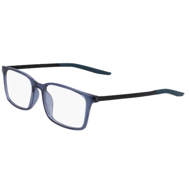 Nike 7282 412 Men's Full Rim Blue Rectangular Frame Eyeglasses ...
