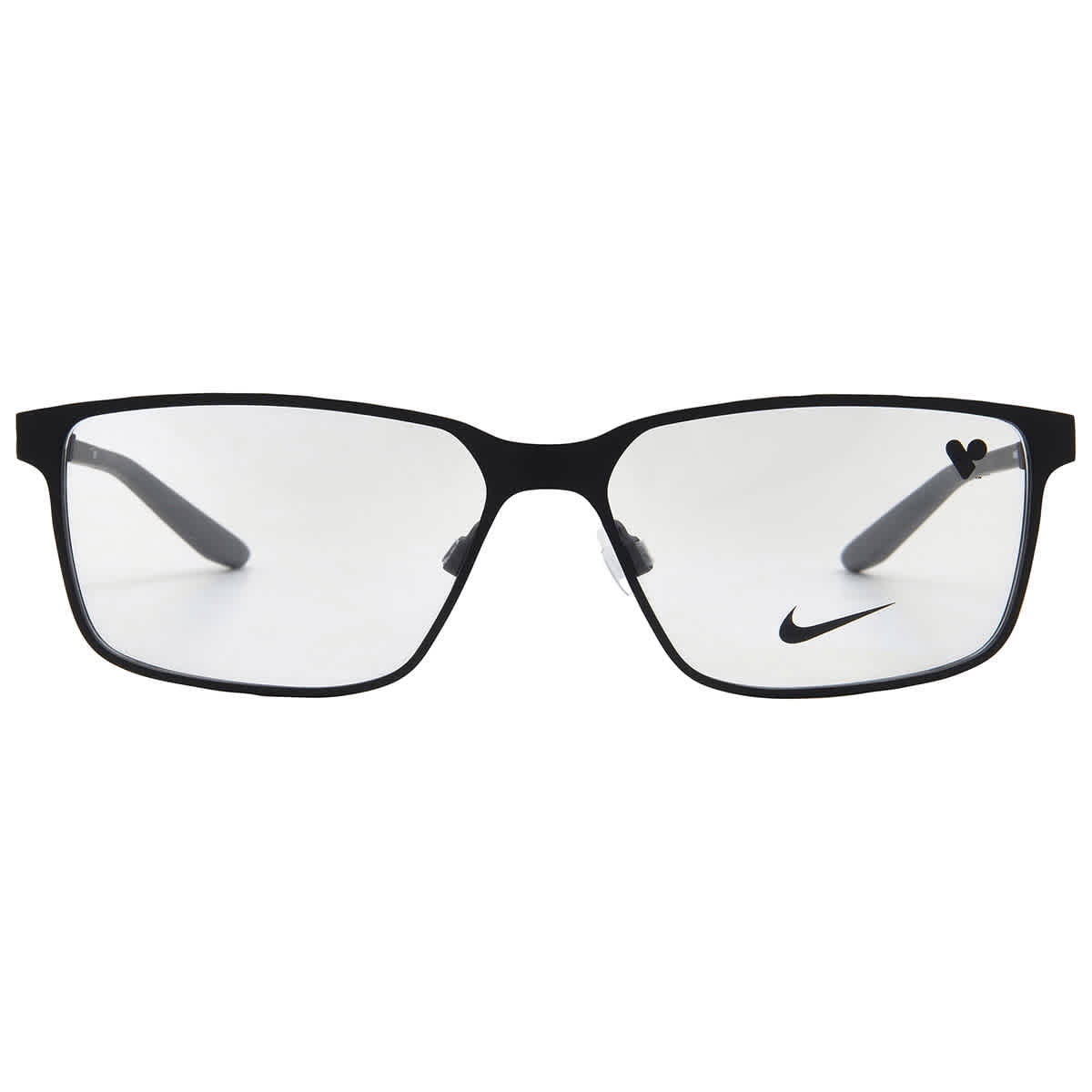 Nike 8048 Full Rim Rectangle Satin Black/Dark Gray Eyeglasses - Walmart.com