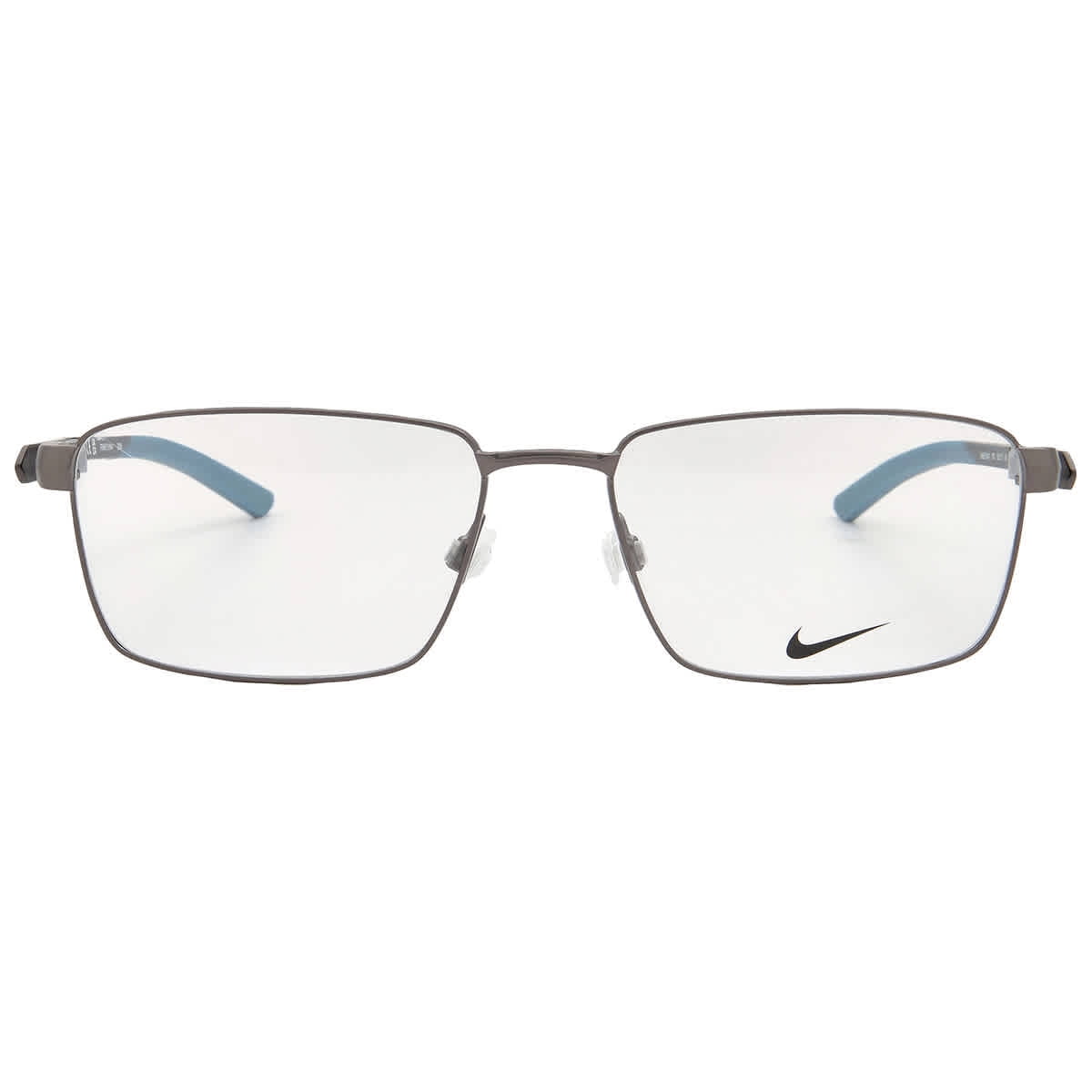 Nike 8140 070 Men's Satin Gunmetal Metal Rectangular Eyeglasses ...